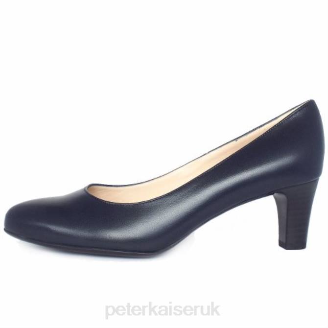 Peter Kaiser Nika Classic Court Shoes Women Navy Leather X28J59 ...